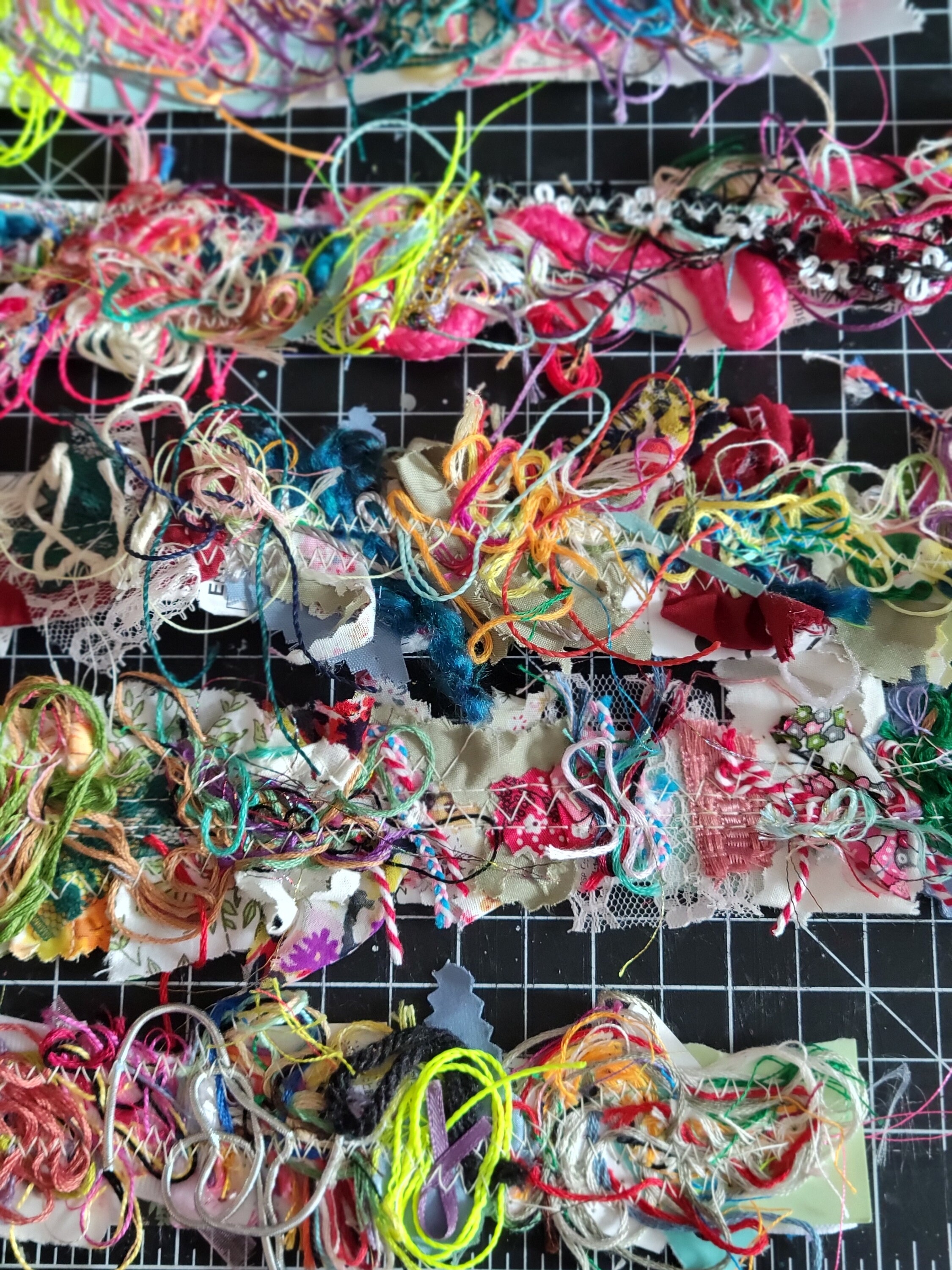 Beautiful Snippet Roll or Scrap Roll Rainbow Colors, Various Materials ...