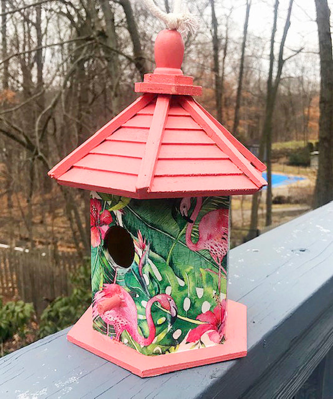 Flamingo Birdhouse - Etsy