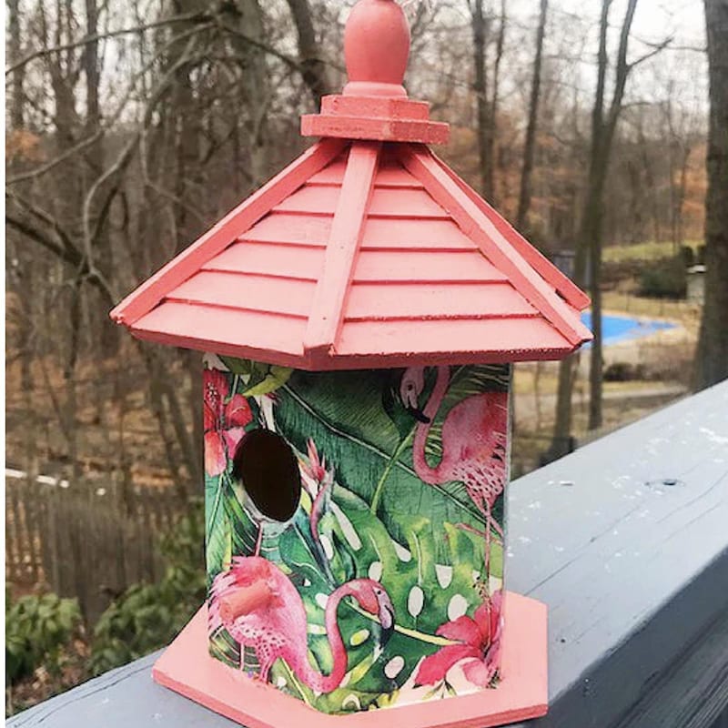 Pink Birdhouse - Etsy