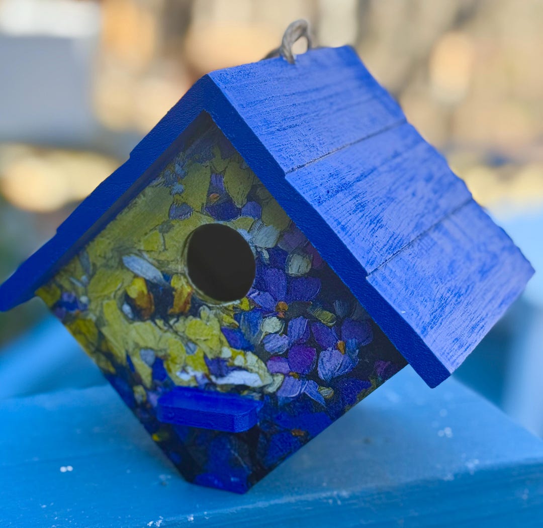 Chickadee Birdhouse: Bee Purple - Etsy