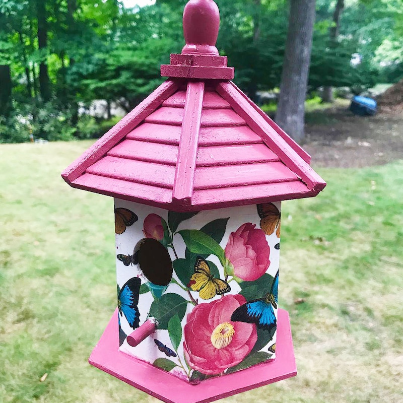 Pink Birdhouse - Etsy