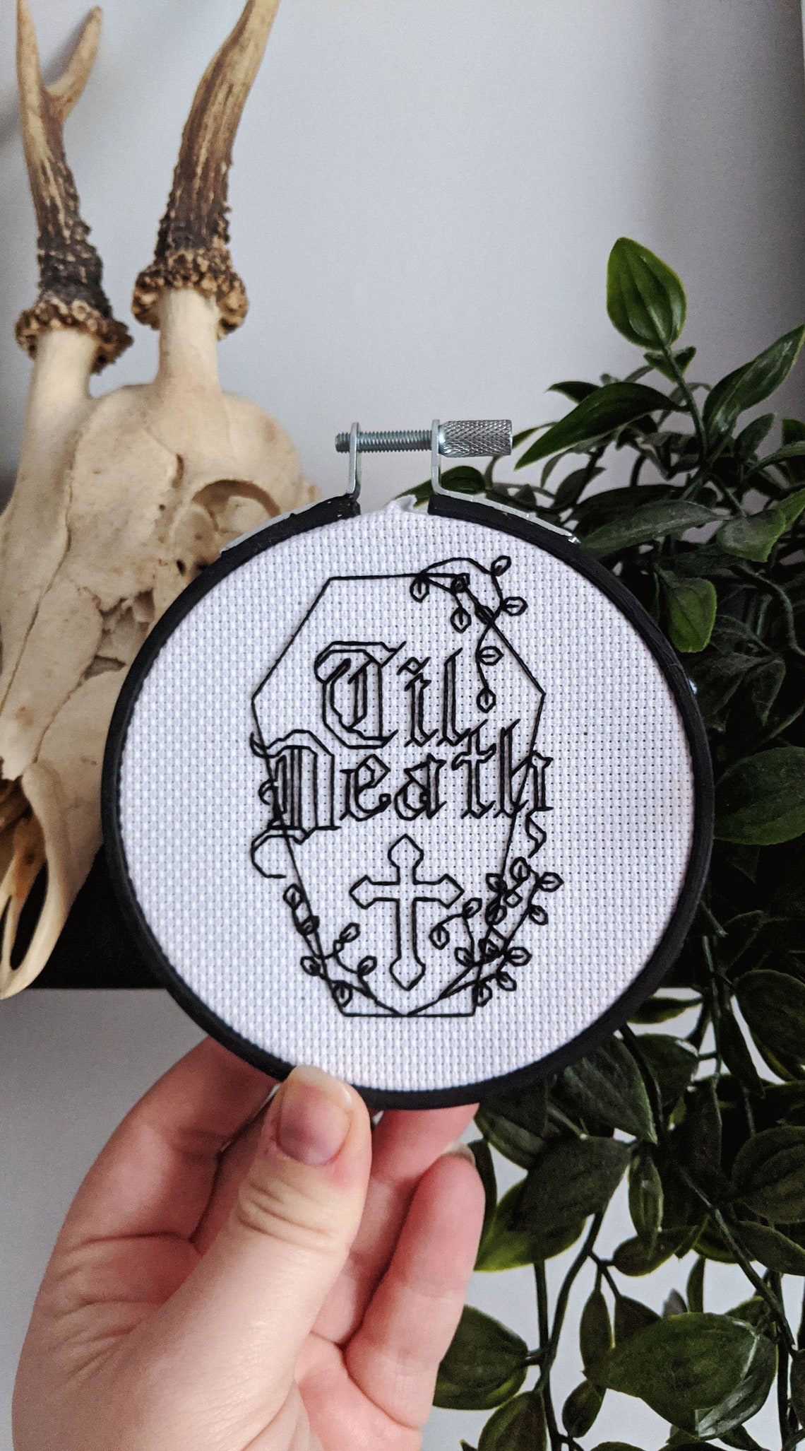Til Death Coffin Embroidery Pattern / Backstitch / Cross Stitch Pattern ...