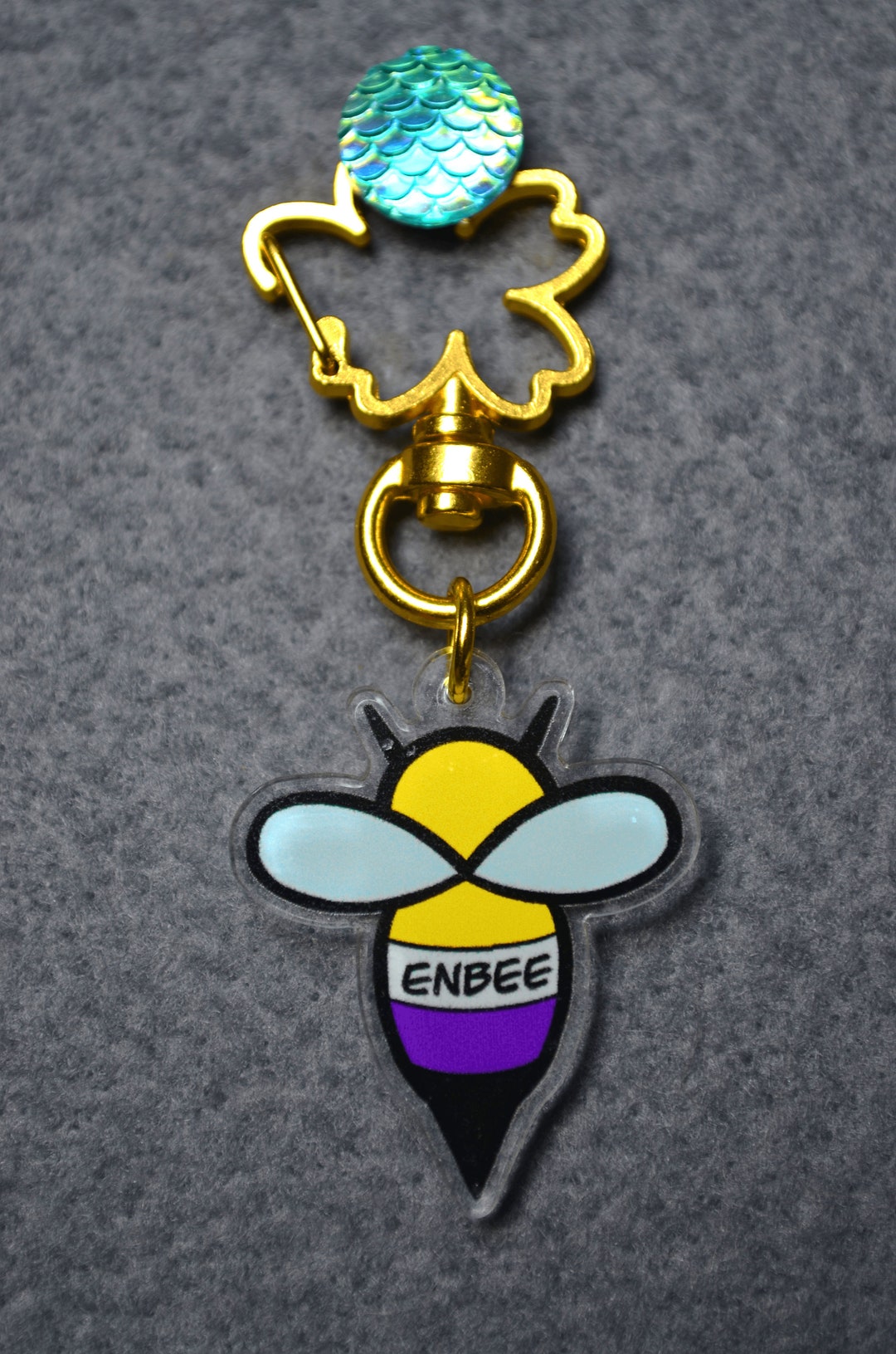 Enby Bee Pride 1.5 Inch Acrylic Charms LGBT Pride - Etsy