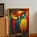 Cubist Owl Art Print: Bold Geometric Home Decor (digital Download 20x20 ...
