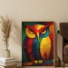 Cubist Owl Art Print: Bold Geometric Home Decor (digital Download 20x20 ...