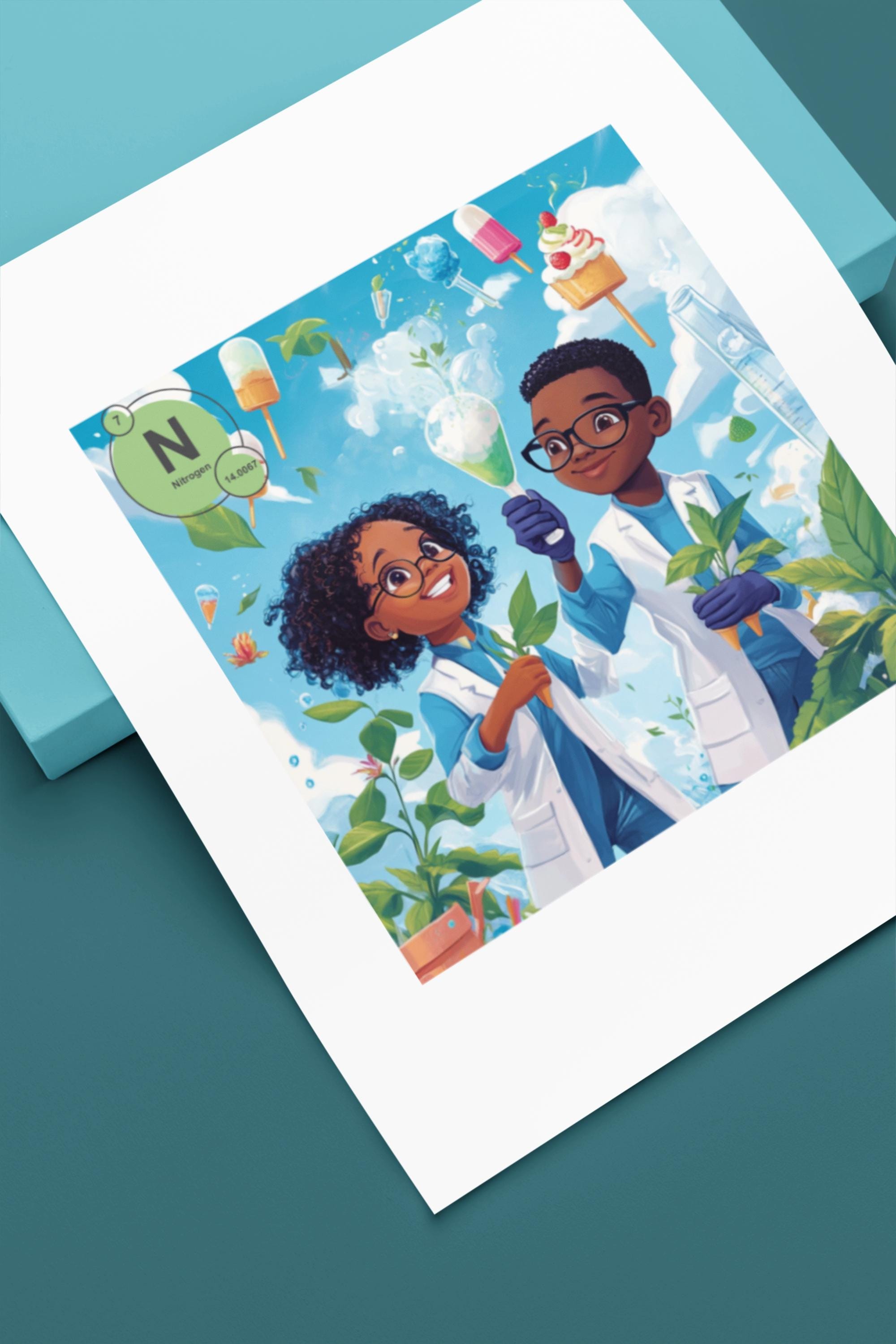 Nitrogen Science Poster: Young STEM Scientists Chemistry Print (digital ...