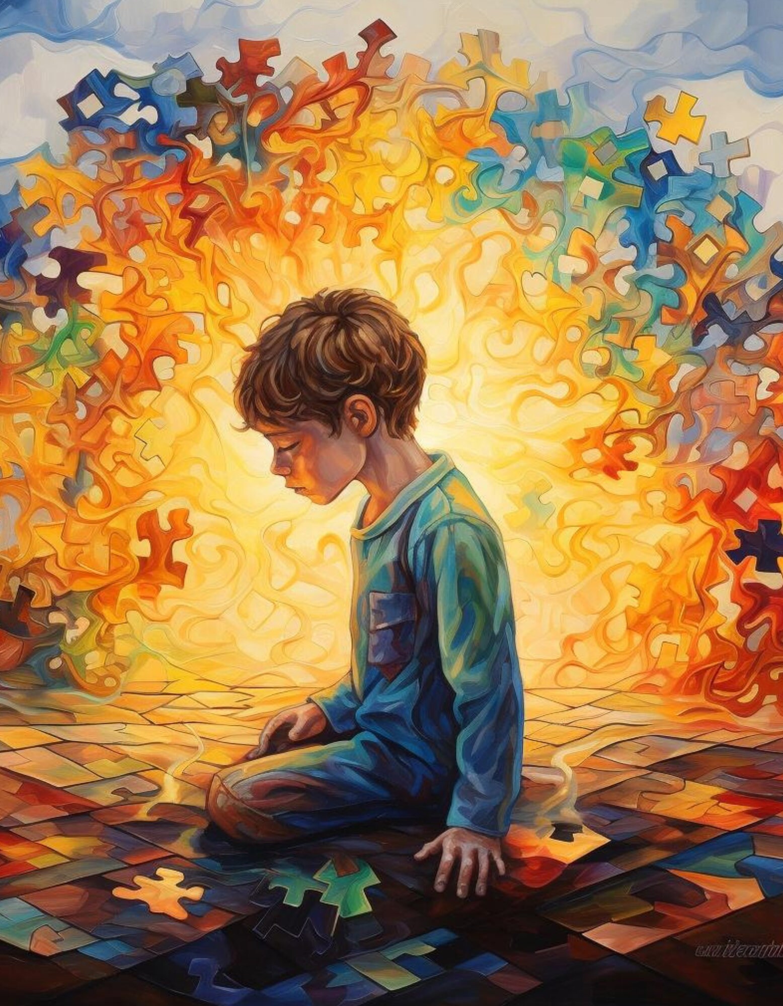 Four Melancholic Depiction of Children on the Spectrum A Colourful ...