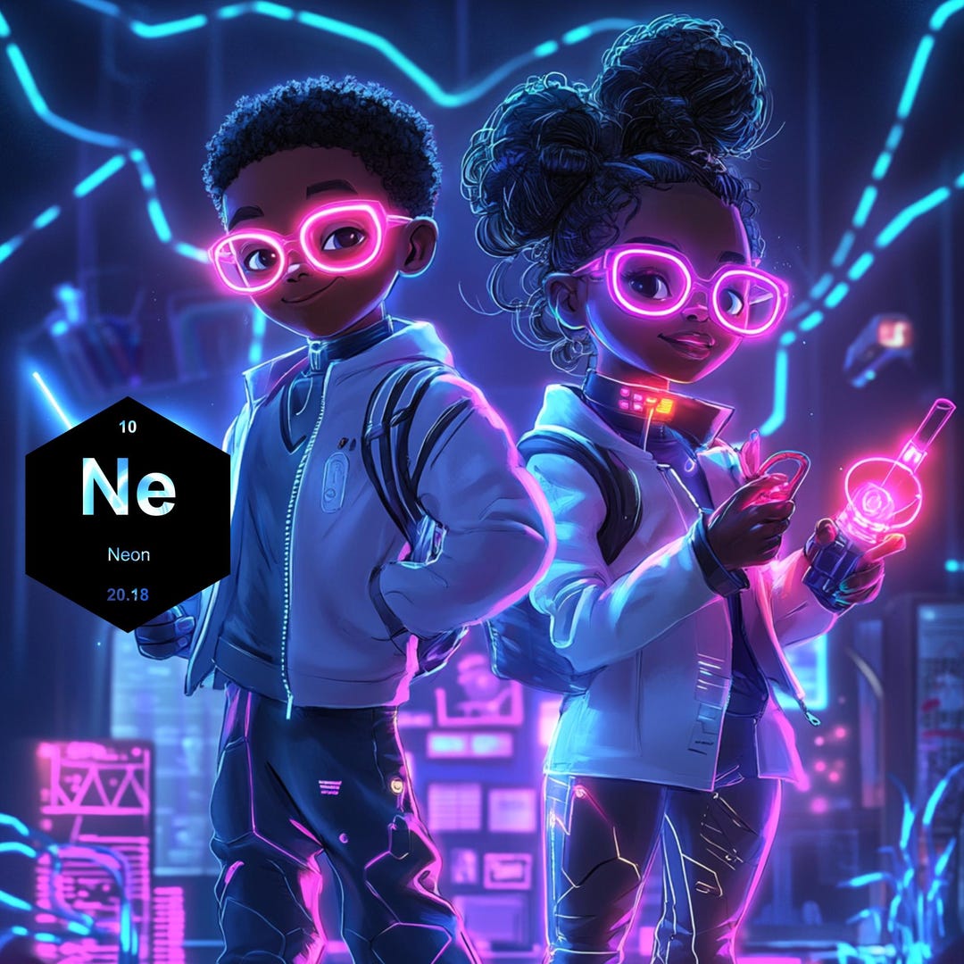 Neon Science Art – Educational Digital Download for Young Scientists ...