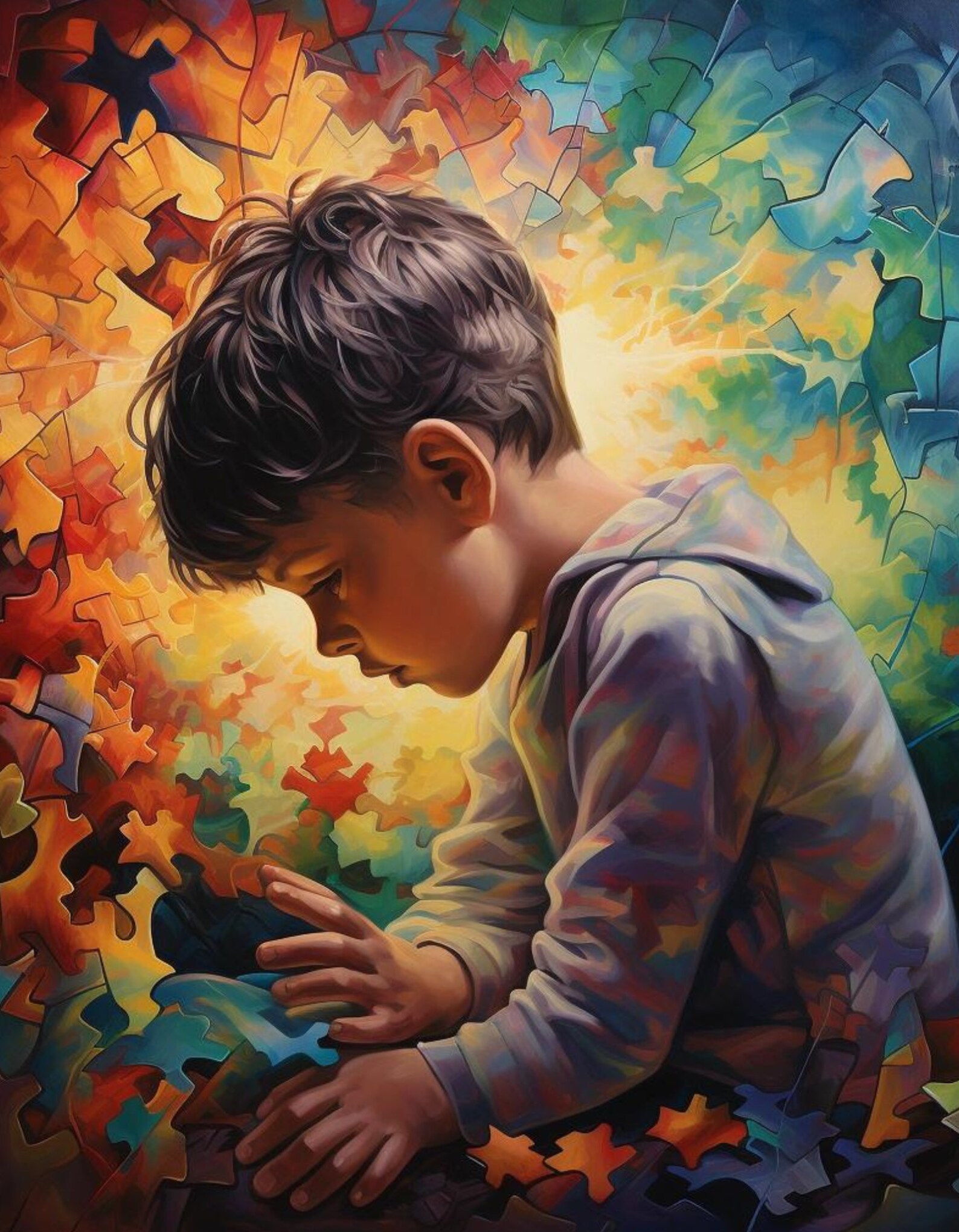 Four Melancholic Depiction of Children on the Spectrum A Colourful ...