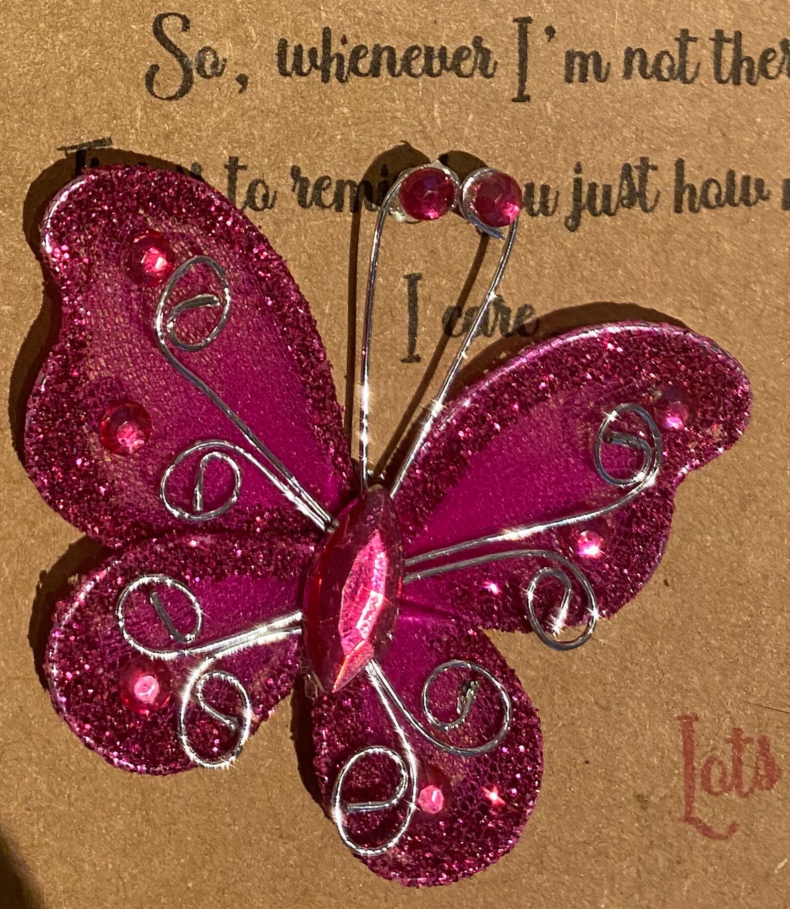 Butterfly Note Send a Butterfly Hug , Hug Note ,send a Special Hug ...