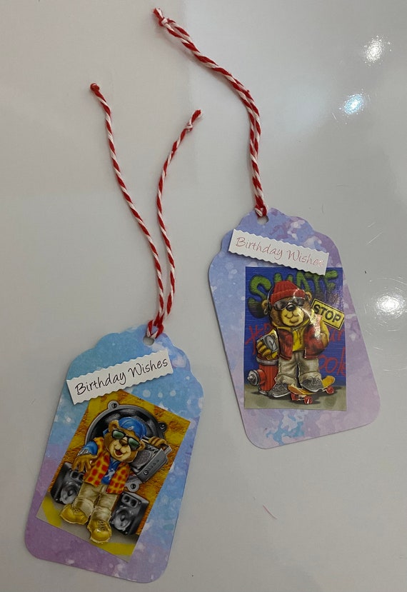 Teddy Bear Tags for Tags All Occasions Labels Present Tags | Etsy