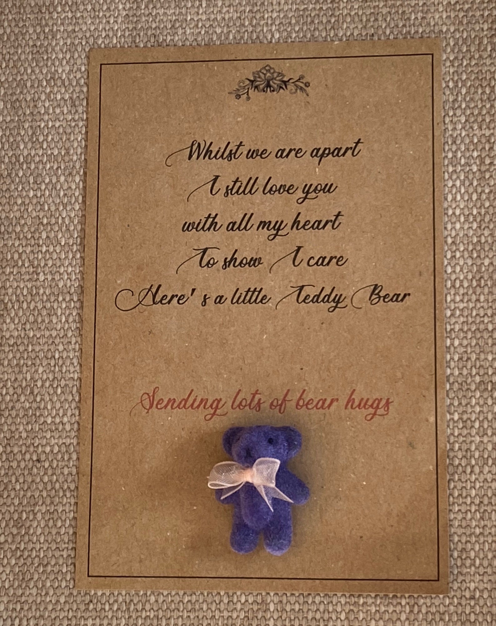 Pocket Hug Miss You Bear Hug Distance Hug miss You Gift - Etsy