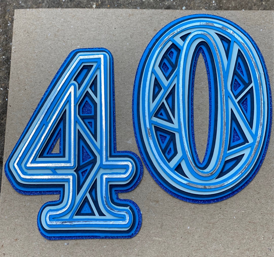 Card, 40th Birthday Card, Birthday, 3D Card, Celebrations, 40th, Party ...