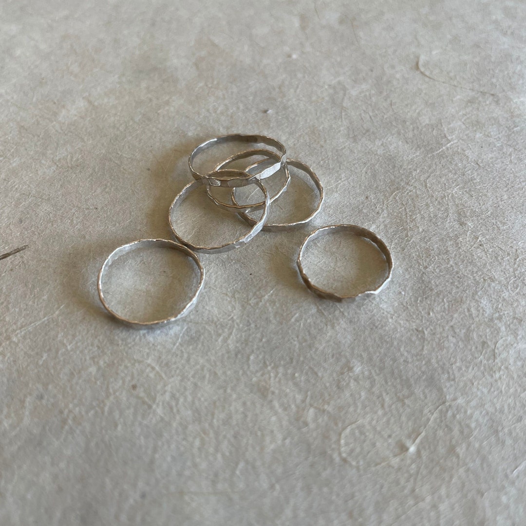 Tiny Midi Rings, Fine Silver or 14k Gold Filled Top Knuckle Rings - Etsy