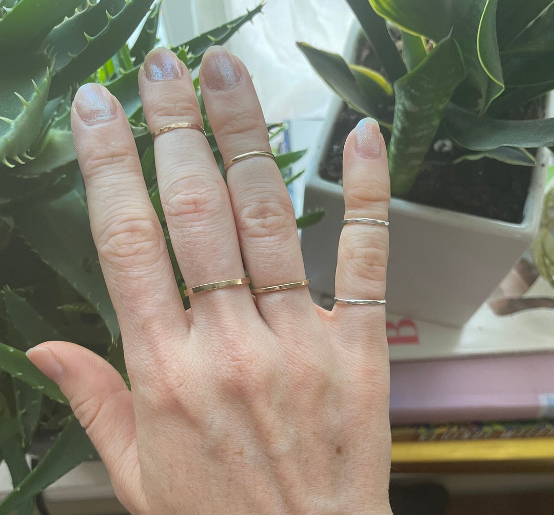 Mini Cigar Band Stacking Ring - Etsy