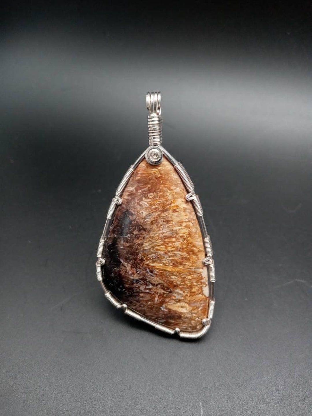 Fossil Palm Root Pendant - Etsy
