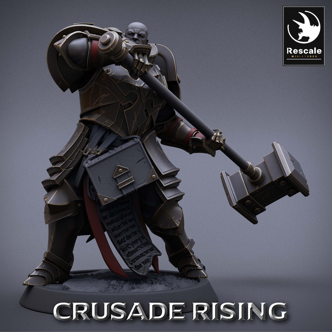 Templar Hammer (5 Poses) • Crusade Rising • by Rescale Miniatures ...