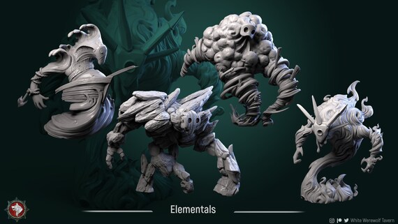 Greater Elementals Amazing Set 4 Elements by White - Etsy