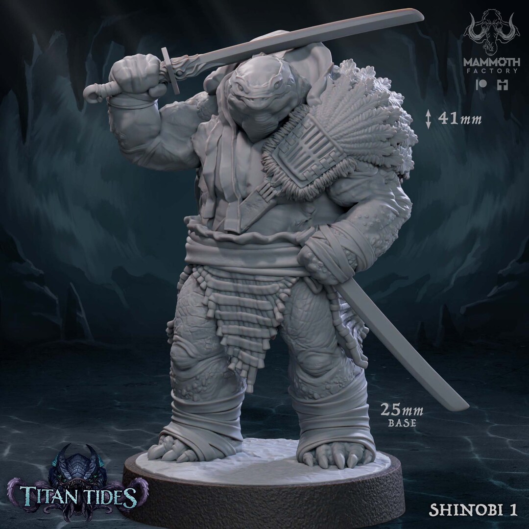Shell Shinobi (4 Poses) • Titan Tides • by Mammoth Factory | Dungeons ...