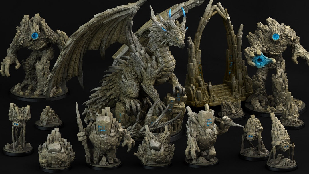 Terra Viventium Basalt Earth Elementals by Print Your Monsters ...