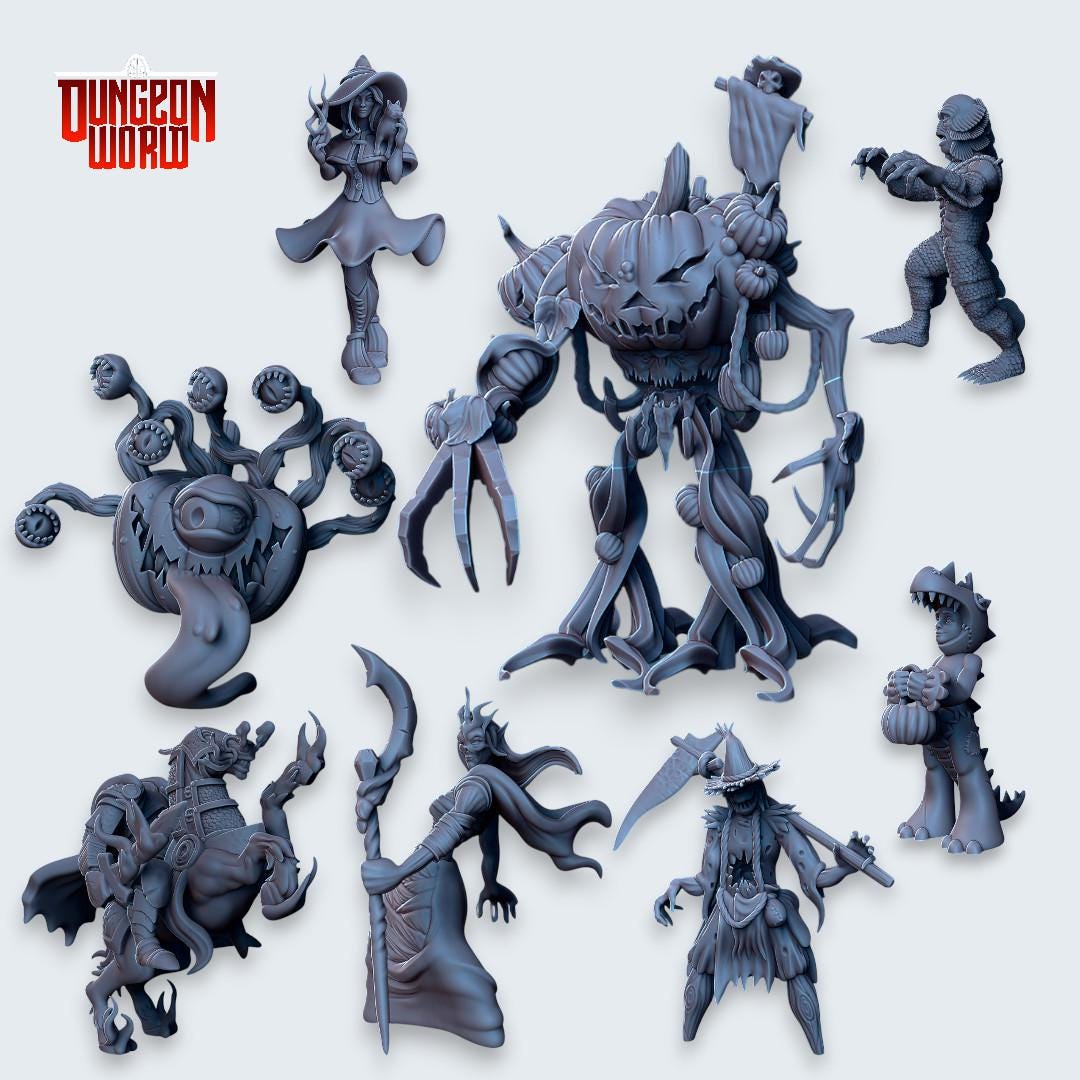 Halloween Monster Mini Set for Dungeons and Dragons Tabletop RPG - Etsy