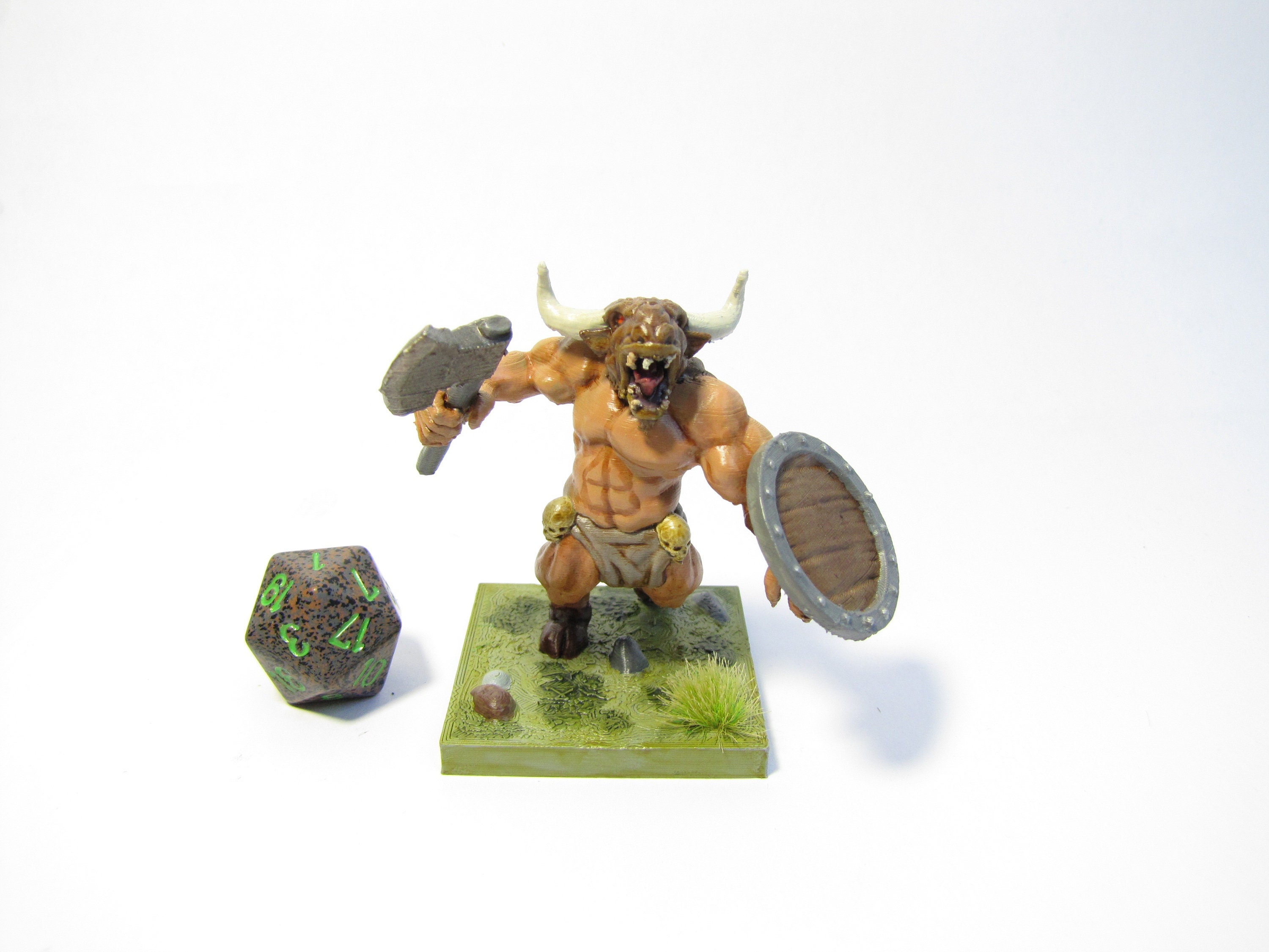 Toys & Games Miniature Toys Painted Minotaur 28mm miniature for RPG or ...