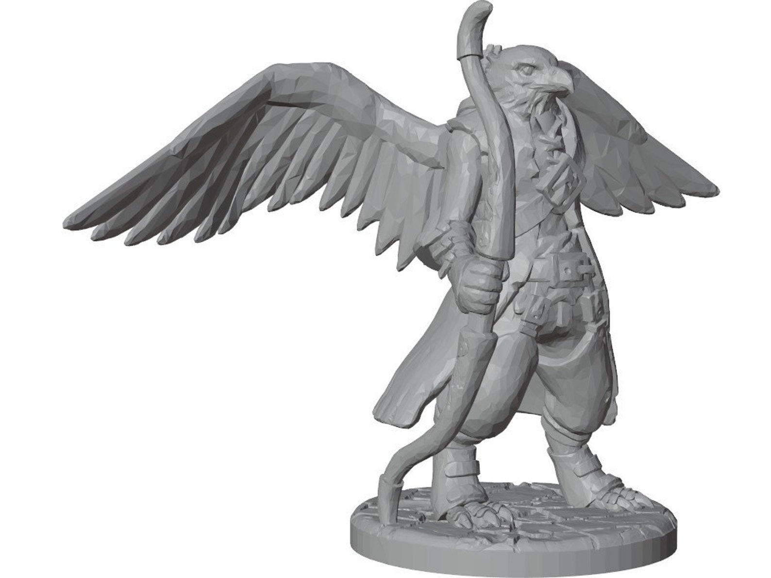 38mm Aarakocra Ranger Aarakocra Fighter for Dungeons and - Etsy
