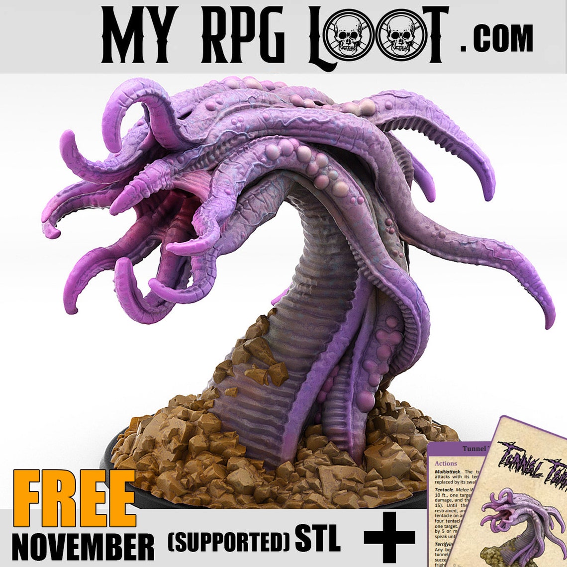 Tunnel Terror / Purple Worm by Print Your Monsters | Dungeons and ...