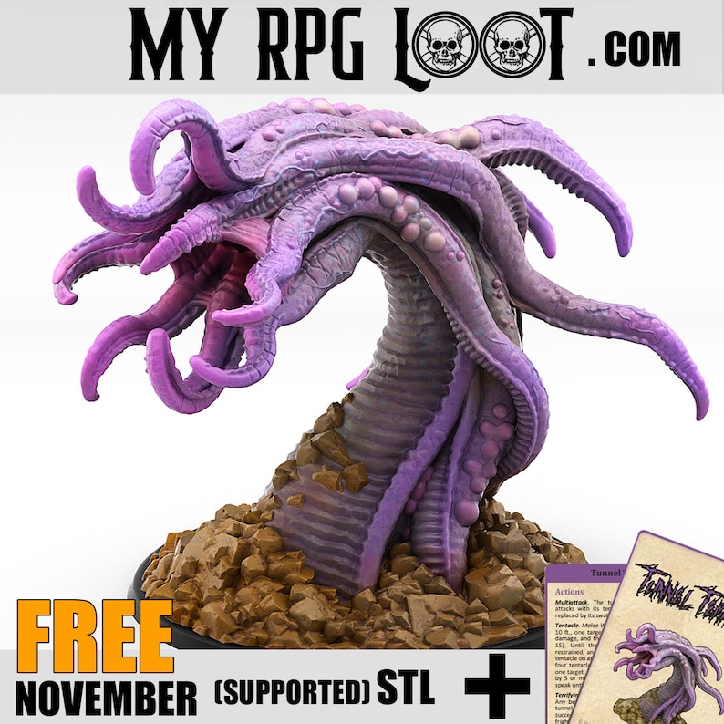 Tunnel Terror / Purple Worm by Print Your Monsters | Dungeons and ...