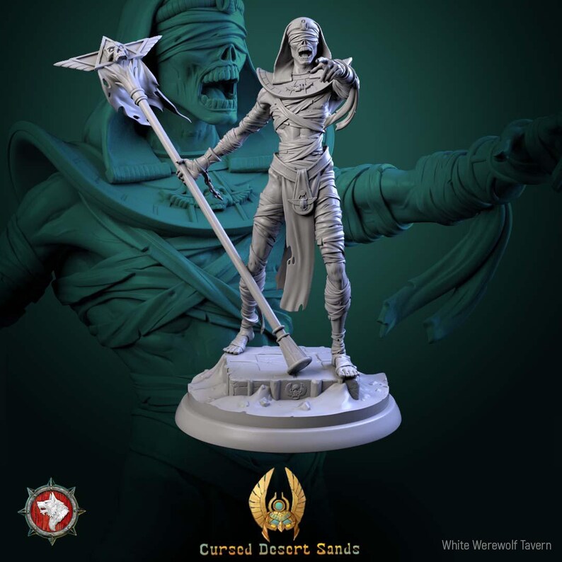 Cursed Mummy Miniature Set for Dungeons and Dragons Tabletop RPG - Etsy