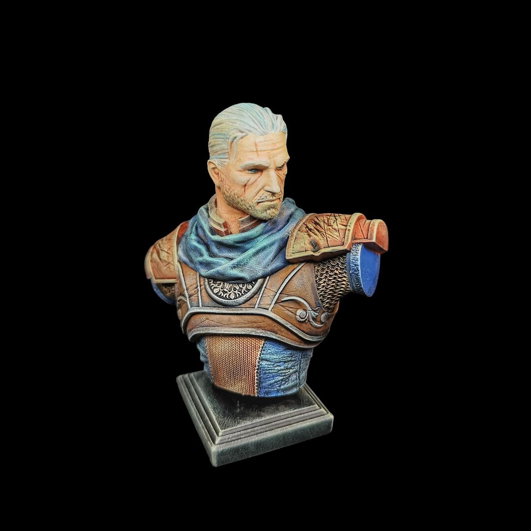 Pro-painted Geralt Bust for Dungeons and Dragons | D&D | Pathfinder ...
