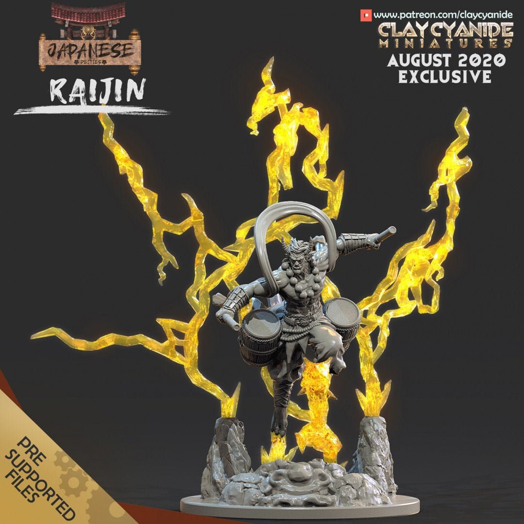 Raijin Japanese Deities by Clay Cyanide Dungeons and Dragons D&D ...