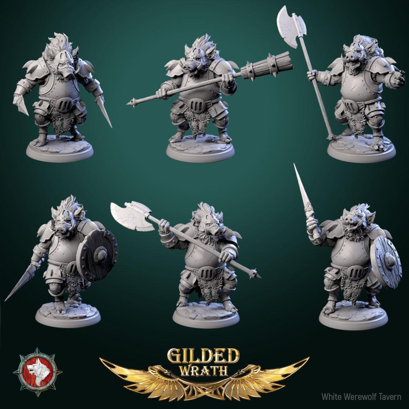 Iron Tusk Enforcers (6 Poses) • Gilded Wrath • by White Werewolf Tavern ...