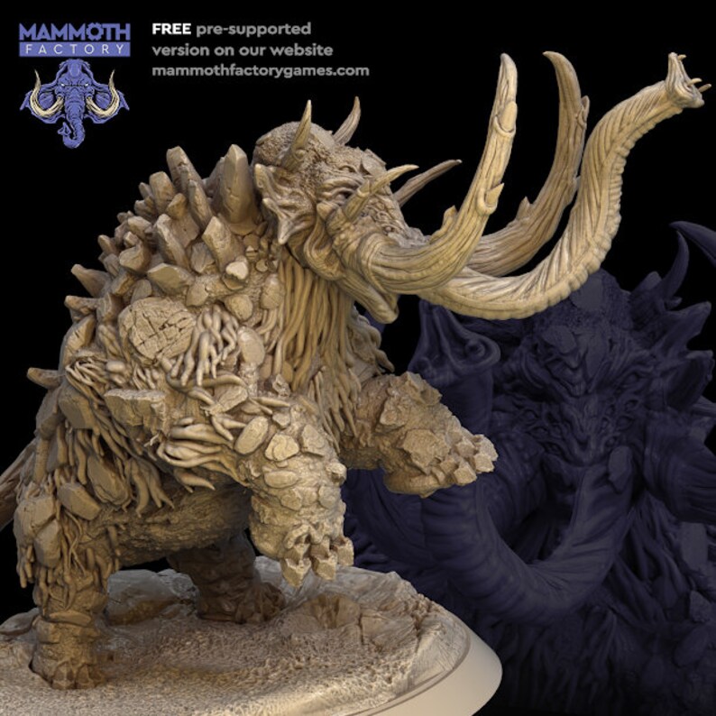 Mammoth Miniature for Dungeons and Dragons Tabletop RPG - Etsy