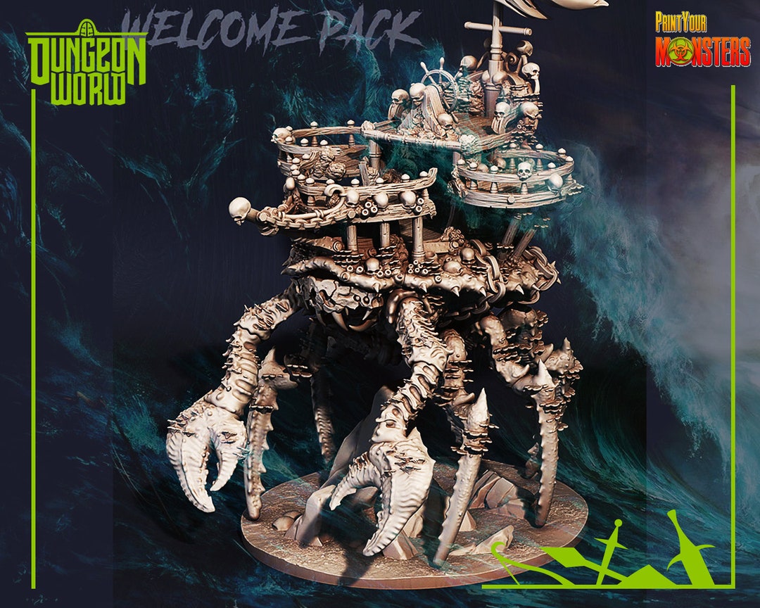 Crab Pirates Ship (undead) by Print Your Monsters | Dungeons and ...
