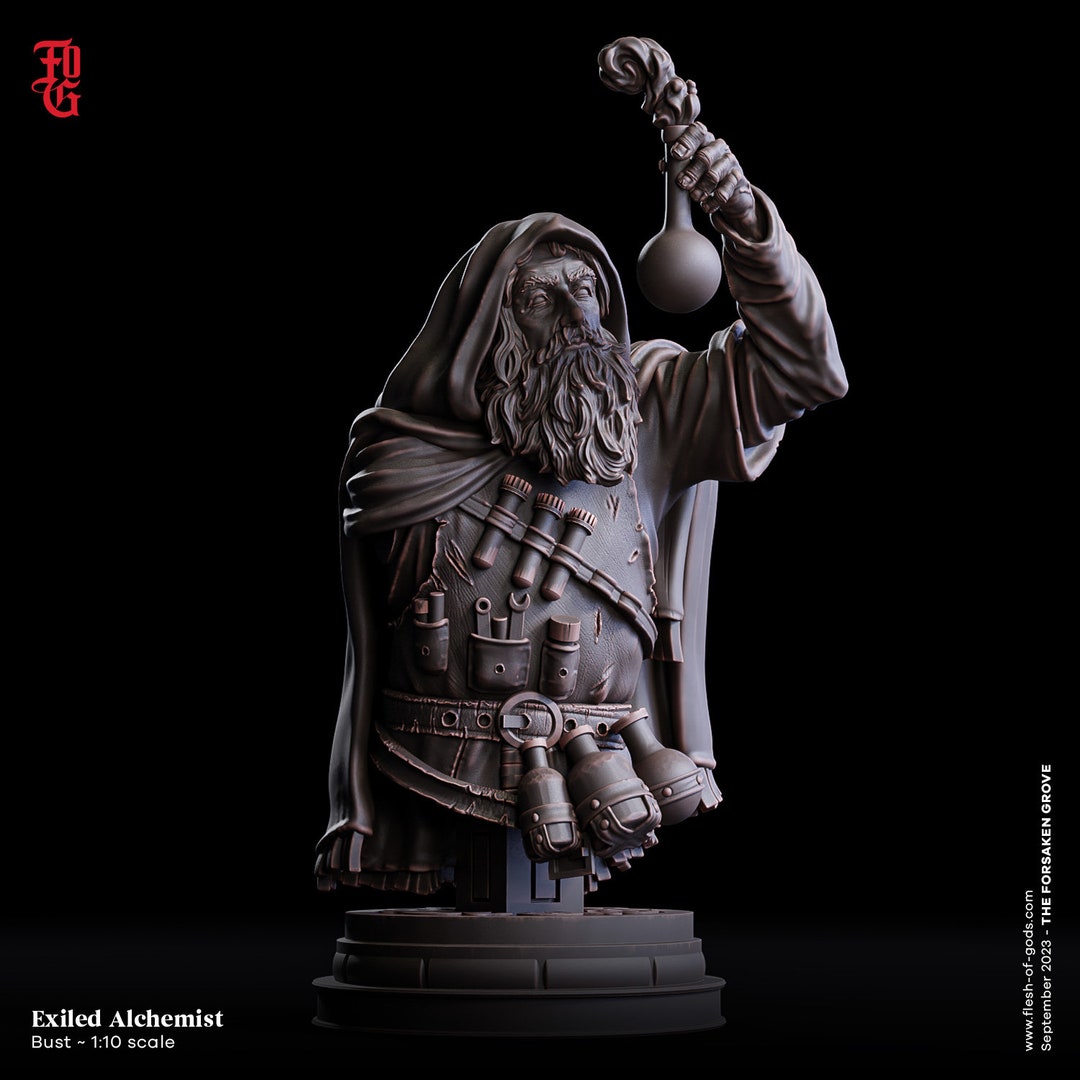 Exiled Alchemist Bust • the Forsaken Grove • by Flesh of Gods ...