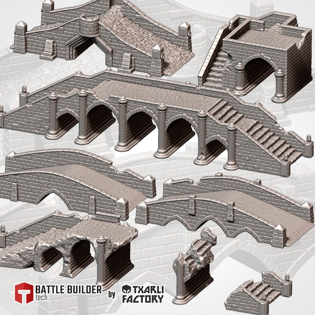 Medieval Bridges (6 Models) by Txarli Factory | Post Apocalyptic ...