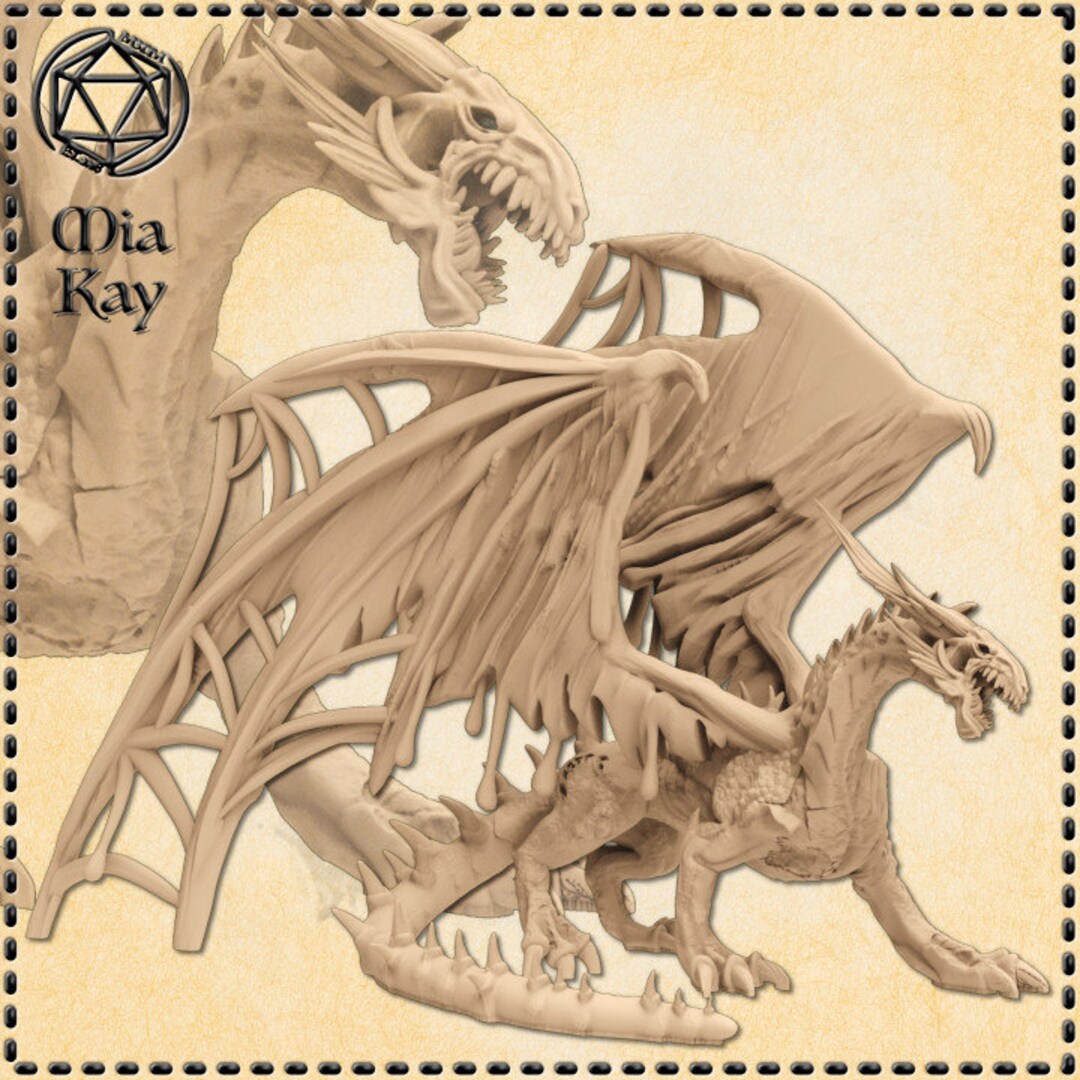 Death Dragon (lich Dragon) by M3DM Prints | D&D | Dnd | Tabletop Games ...
