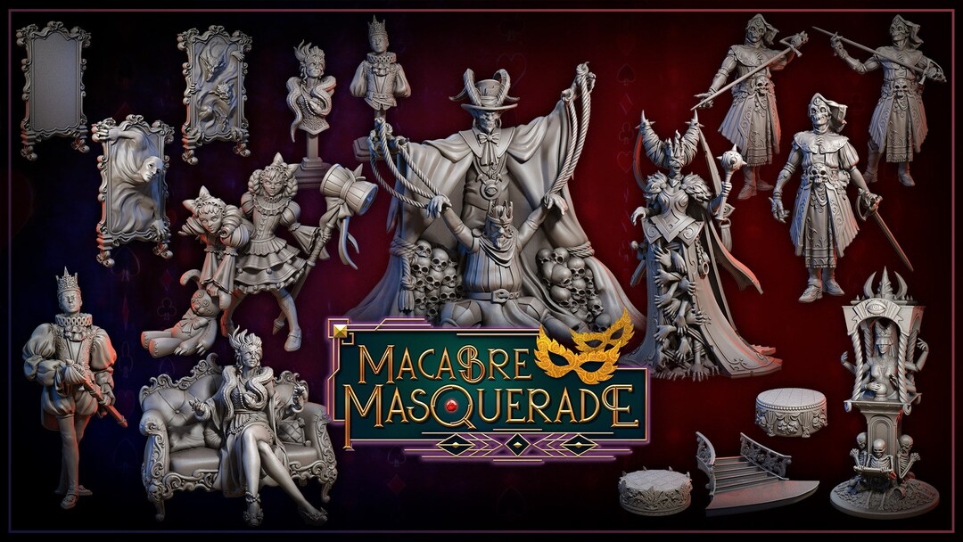 Macabre Masquerade 15 Models by Great Grimoire Dungeons - Etsy