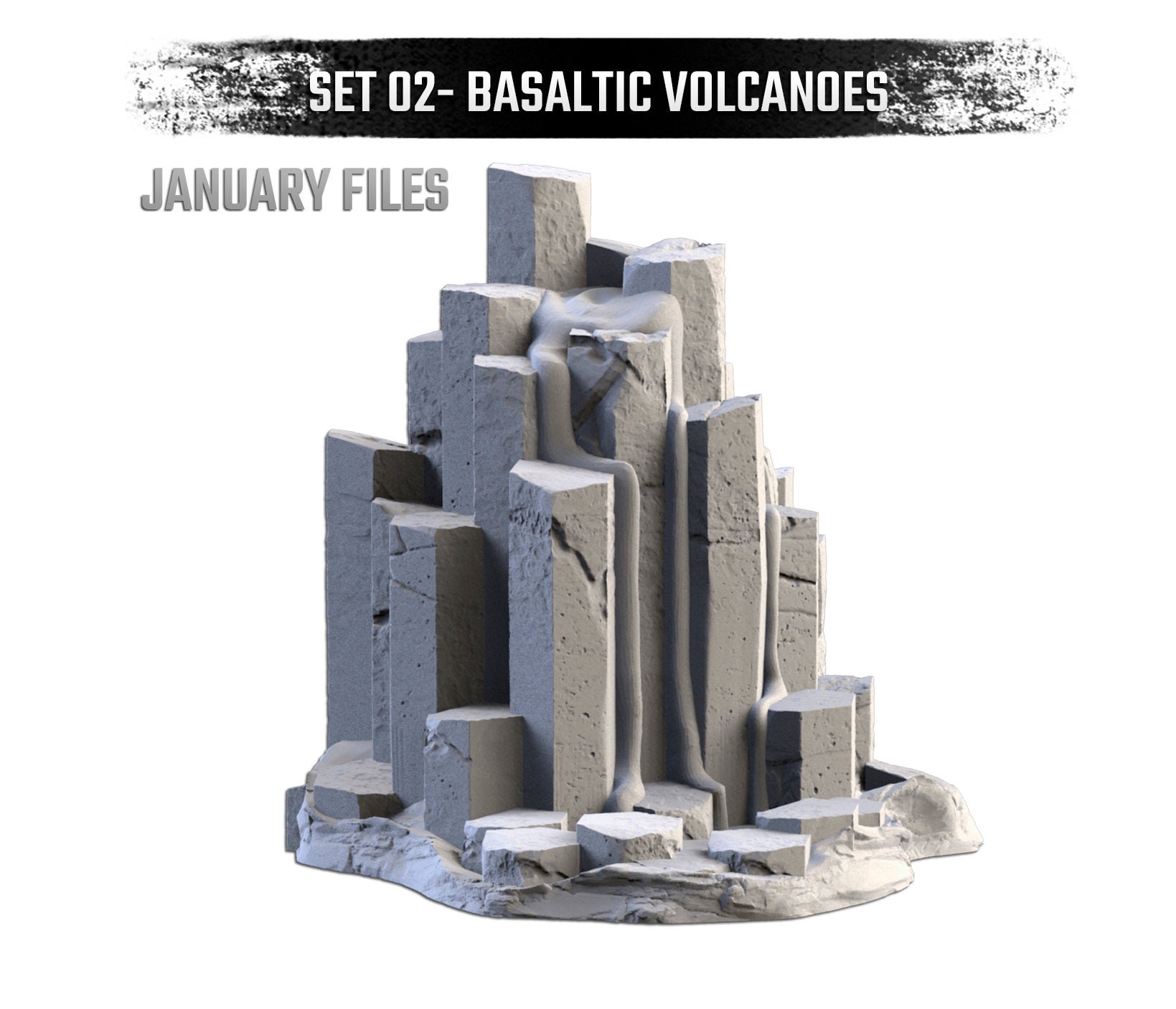 Basaltic Volcanoes (7 Models) | Post Apocalyptic | Wargames | Dnd ...