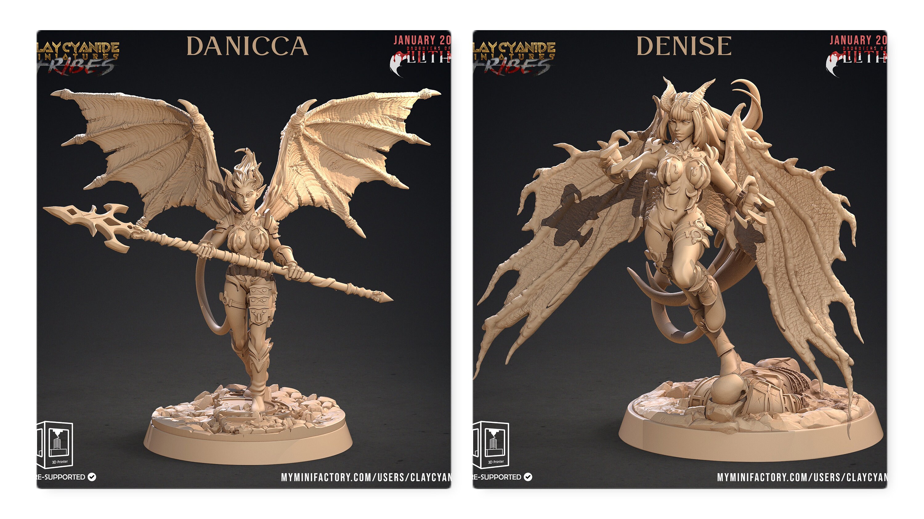 Daughters of Lilith Whole Set 11 Models by Clay Cyanide - Etsy