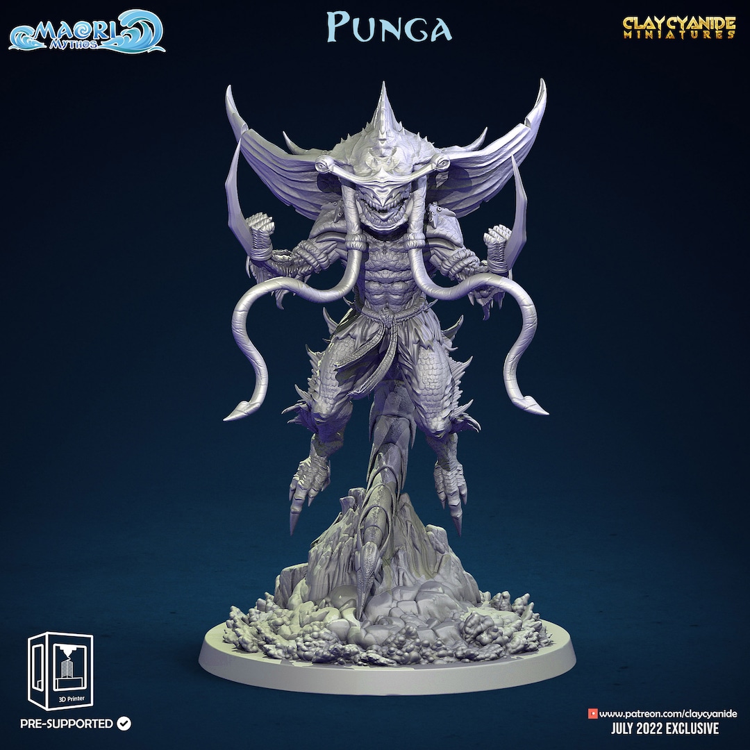 Punga Maori Mythology by Clay Cyanide Dungeons and Dragons D&D Tabletop ...
