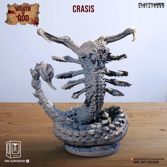 Crasis Wrath of God by Clay Cyanide Dungeons and Dragons - Etsy