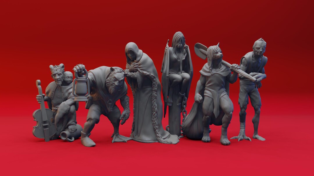Mongrelfolk Belviews (12 Models) by Yasashii Kyojin Studio for Dungeons and Dragons | D&D | Dnd ...
