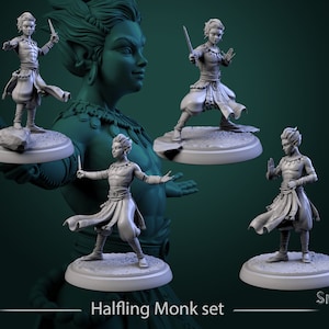 Halfling Monks (6 Poses) • Small but Sharp • by White Werewolf Tavern ...