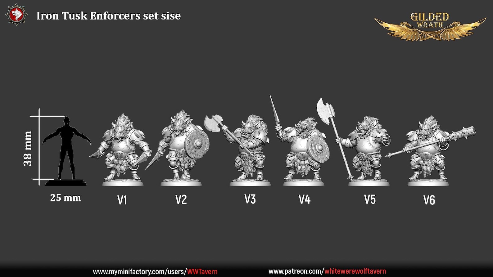 Iron Tusk Enforcers (6 Poses) • Gilded Wrath • by White Werewolf Tavern ...