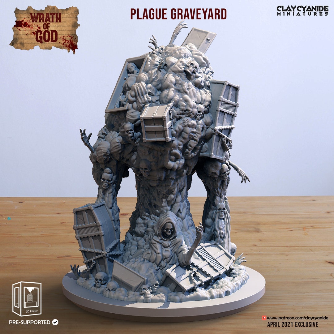 Plague Graveyard Golem • Wrath of God • by Clay Cyanide | Dungeons and ...