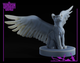 Winged Cat Tressym DnD Familiar for Dungeons and Dragons | Etsy