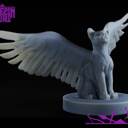 Winged Cat Tressym Dnd Familiar for Dungeons and Dragons - Etsy UK