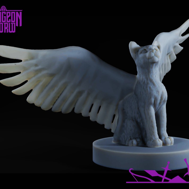 Winged Cat - Etsy